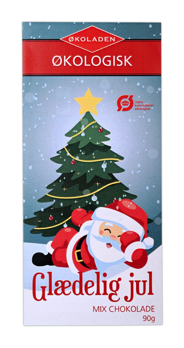 Glædelig Jul Mix Chokolade Æske, 1 kolli = 8 stk. | Økoladen - b2b
